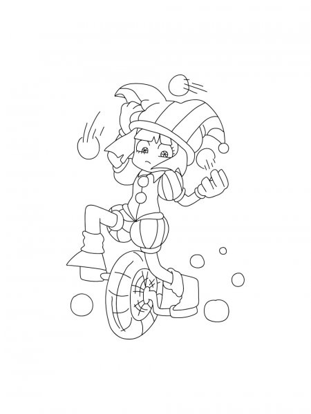 Pomni coloring pages