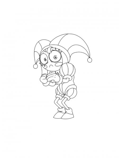 Pomni coloring pages