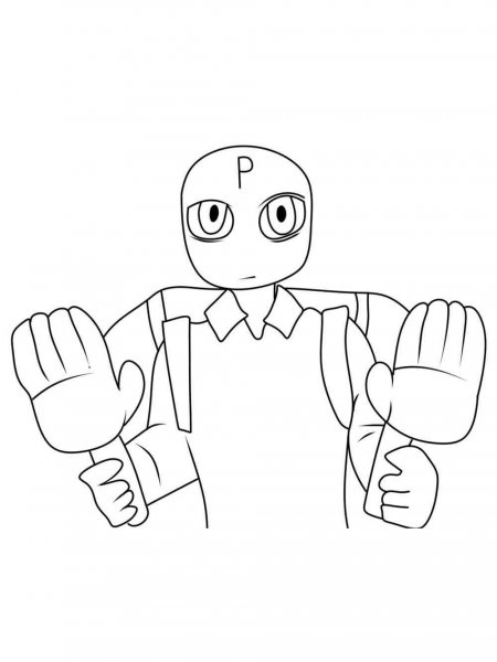 The Player Poppy Playtime coloring pages