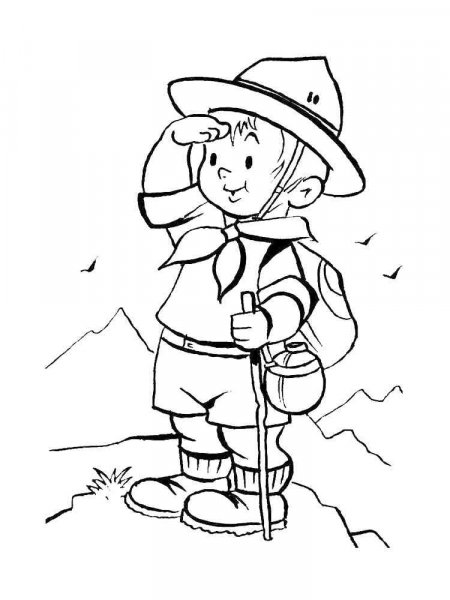 Tourist coloring pages