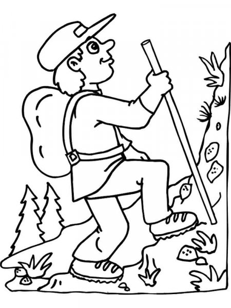 Tourist coloring pages
