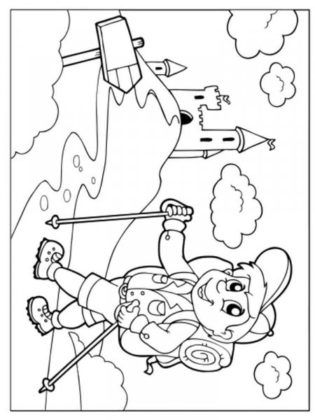 Tourist coloring pages