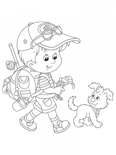 Tourist coloring pages