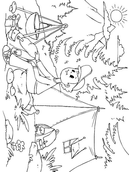 Tourist coloring pages