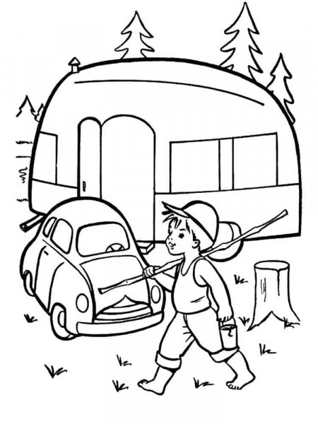 Tourist coloring pages