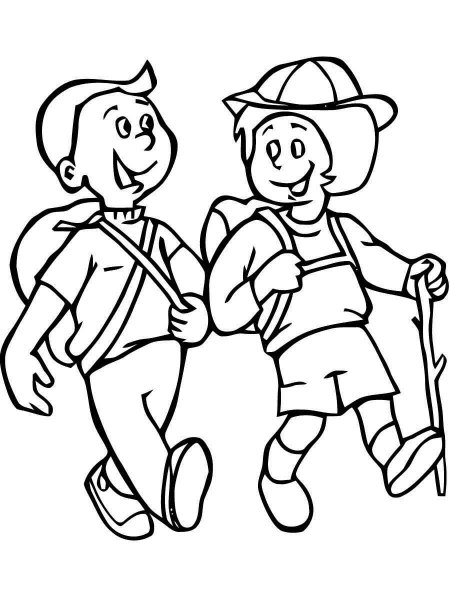 Tourist coloring pages