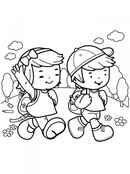 Tourist coloring pages