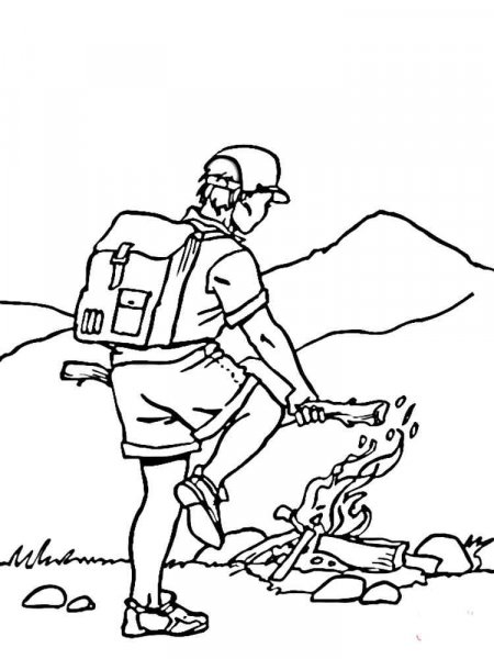 Tourist coloring pages
