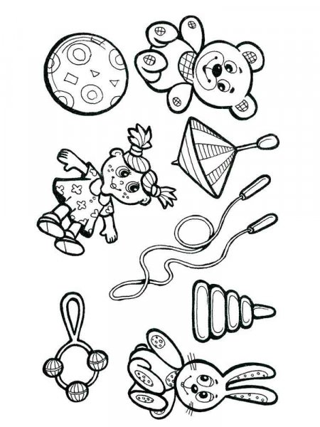 Toy coloring pages
