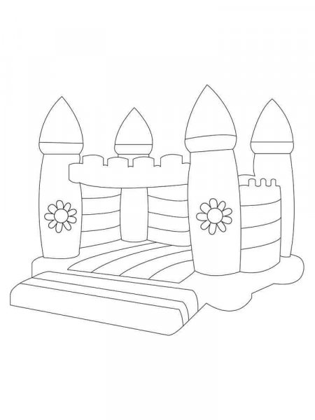 Trampoline coloring pages