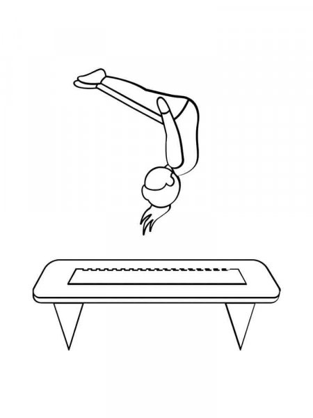 Trampoline coloring pages