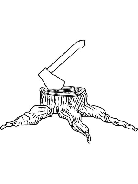 Tree Stump coloring pages