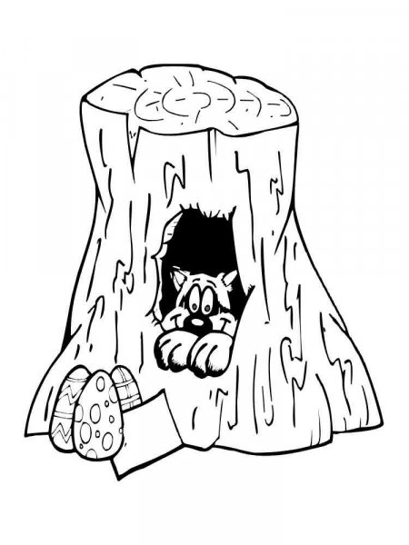 Tree Stump coloring pages