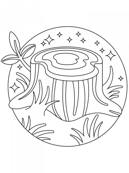 Tree Stump coloring pages