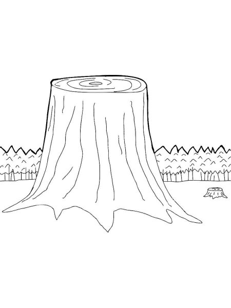 Tree Stump coloring pages