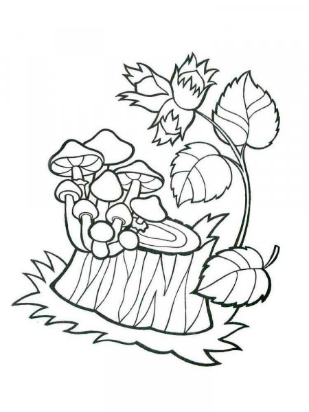 Tree Stump coloring pages