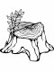 Tree Stump coloring pages