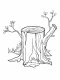 Tree Stump coloring pages