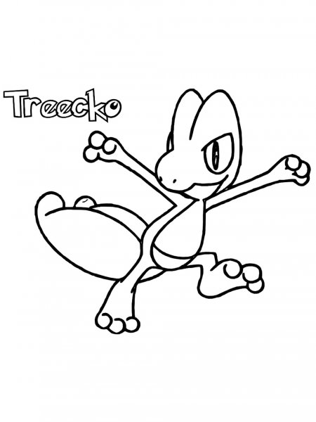 Treecko Pokemon coloring pages