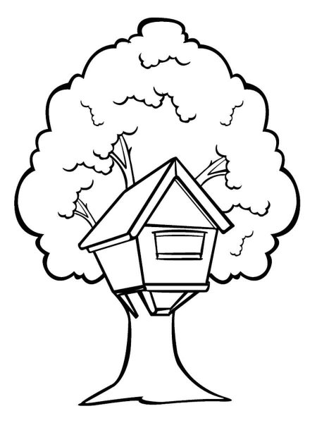 Tree House Coloring Pages