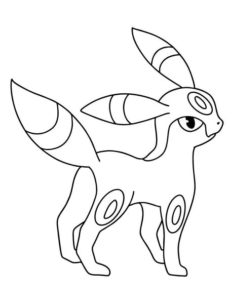 Pokemon Umbreon coloring pages - Free Printable