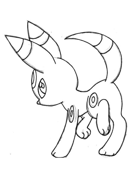 Pokemon Umbreon coloring pages - Free Printable