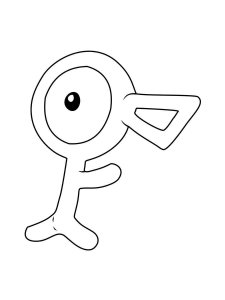 Unown Pokemon coloring pages