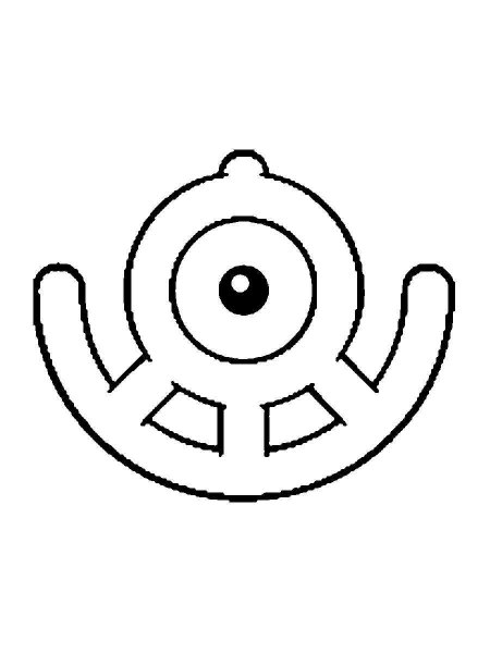 Unown Pokemon coloring pages