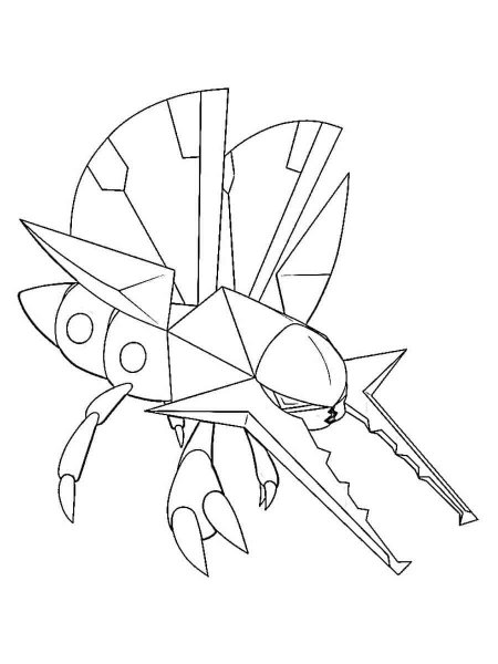 Vikavolt Pokemon coloring pages