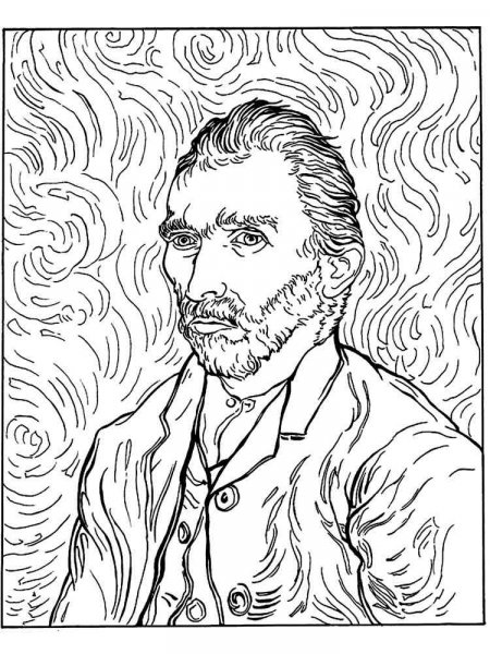 Vincent van Gogh coloring pages