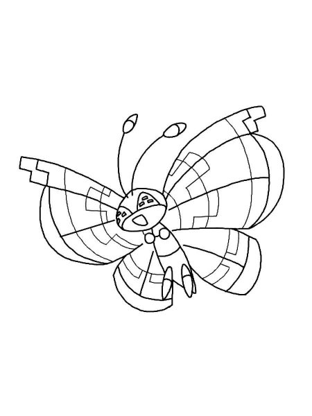 Vivillon Pokemon coloring pages