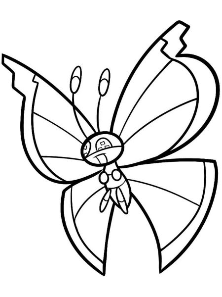 Vivillon Pokemon coloring pages