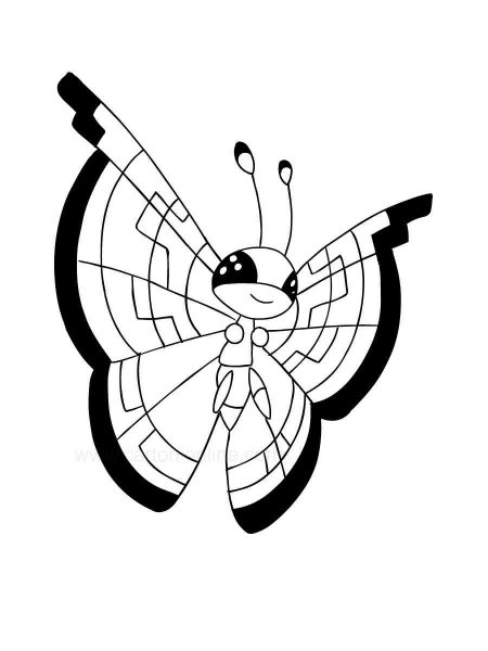 Vivillon Pokemon coloring pages