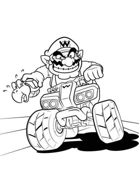 Wario coloring pages