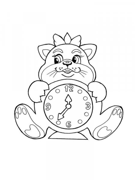 Watch and Clock coloring pages