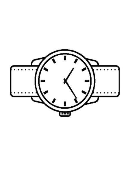 Watch and Clock coloring pages