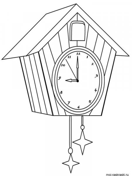 Watch and Clock coloring pages
