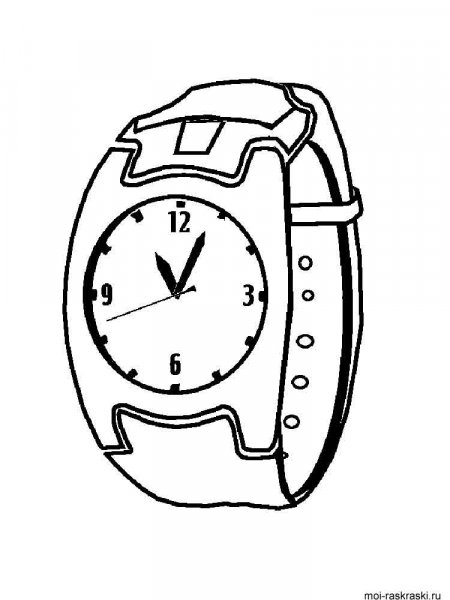Watch and Clock coloring pages