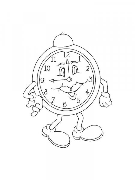 Watch and Clock coloring pages