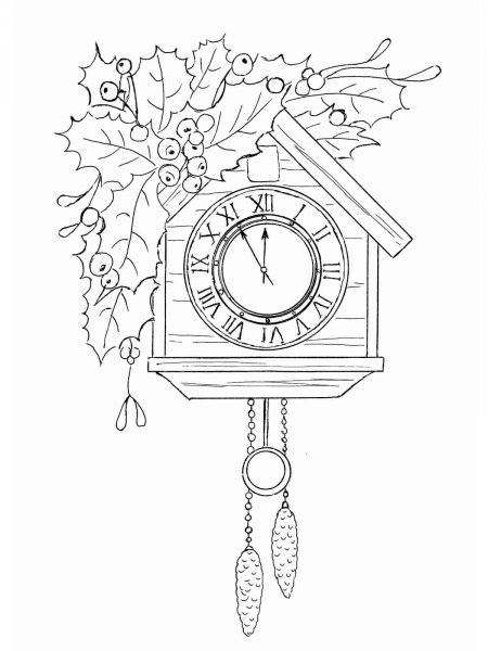 Watch and Clock coloring pages