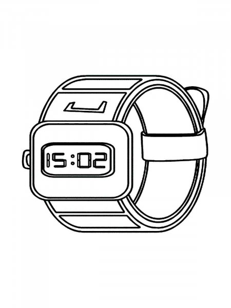 Watch and Clock coloring pages