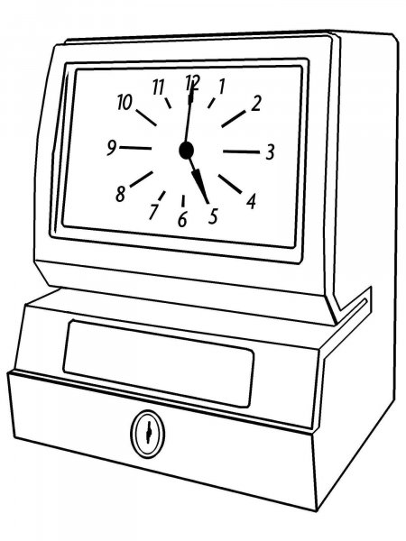Watch and Clock coloring pages