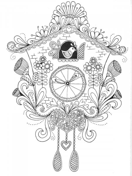 Watch and Clock coloring pages