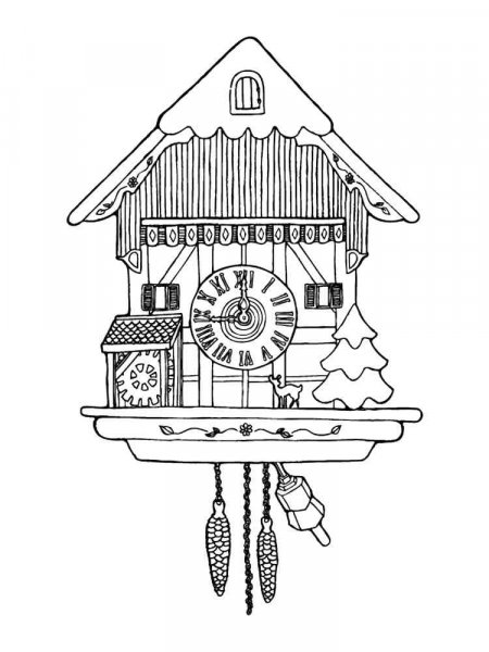 Watch and Clock coloring pages