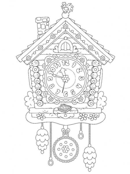 Watch and Clock coloring pages