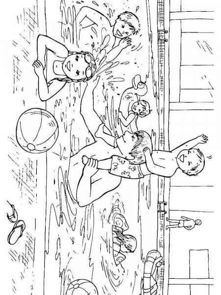Water park coloring pages