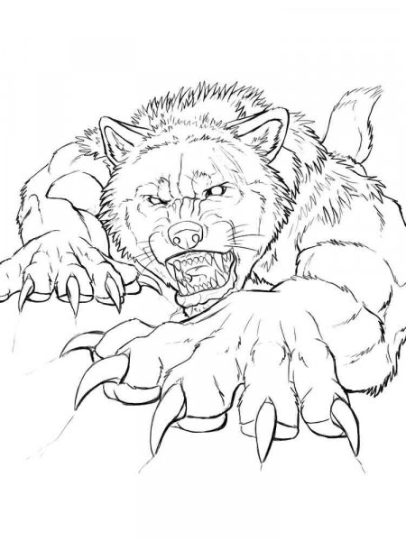 Werewolf coloring pages