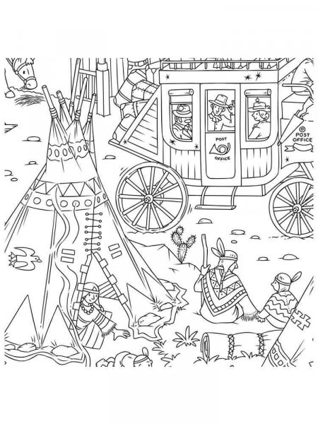 Wild West coloring pages