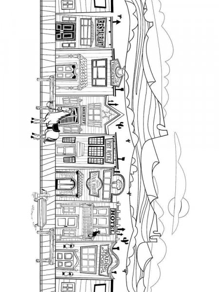 Wild West coloring pages