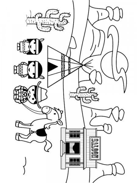 Wild West coloring pages